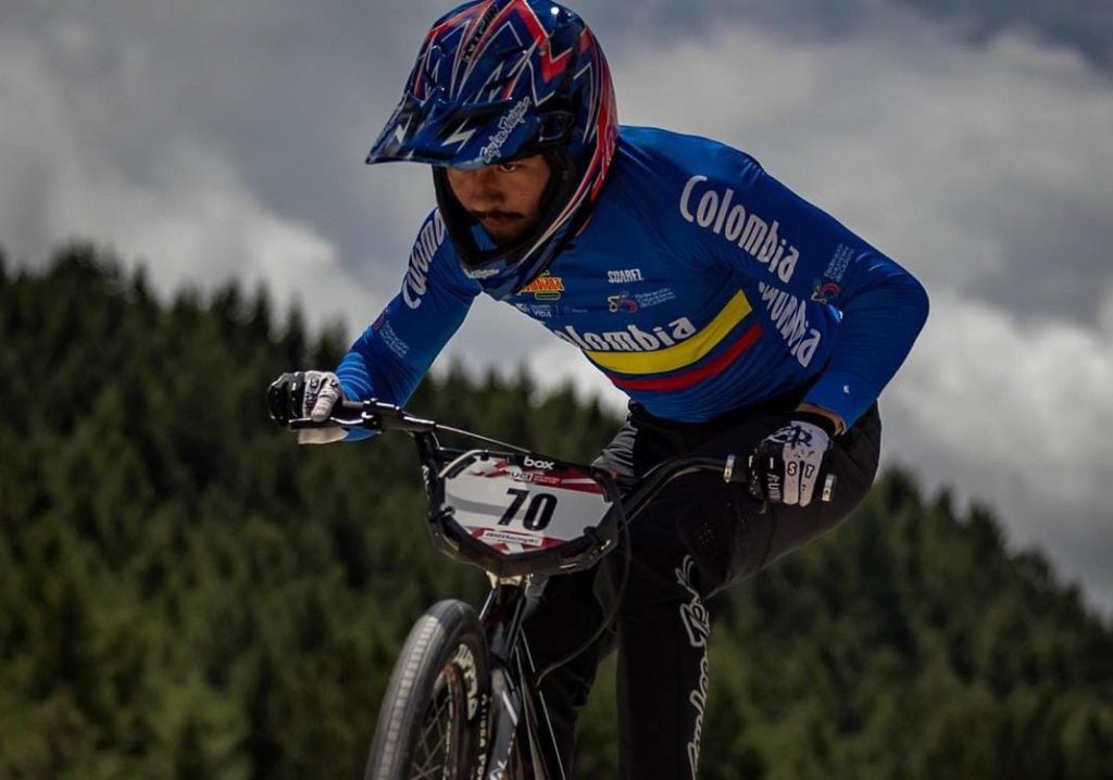 Mateo Carmona el mejor colombiano en la Copa Mundo de BMX